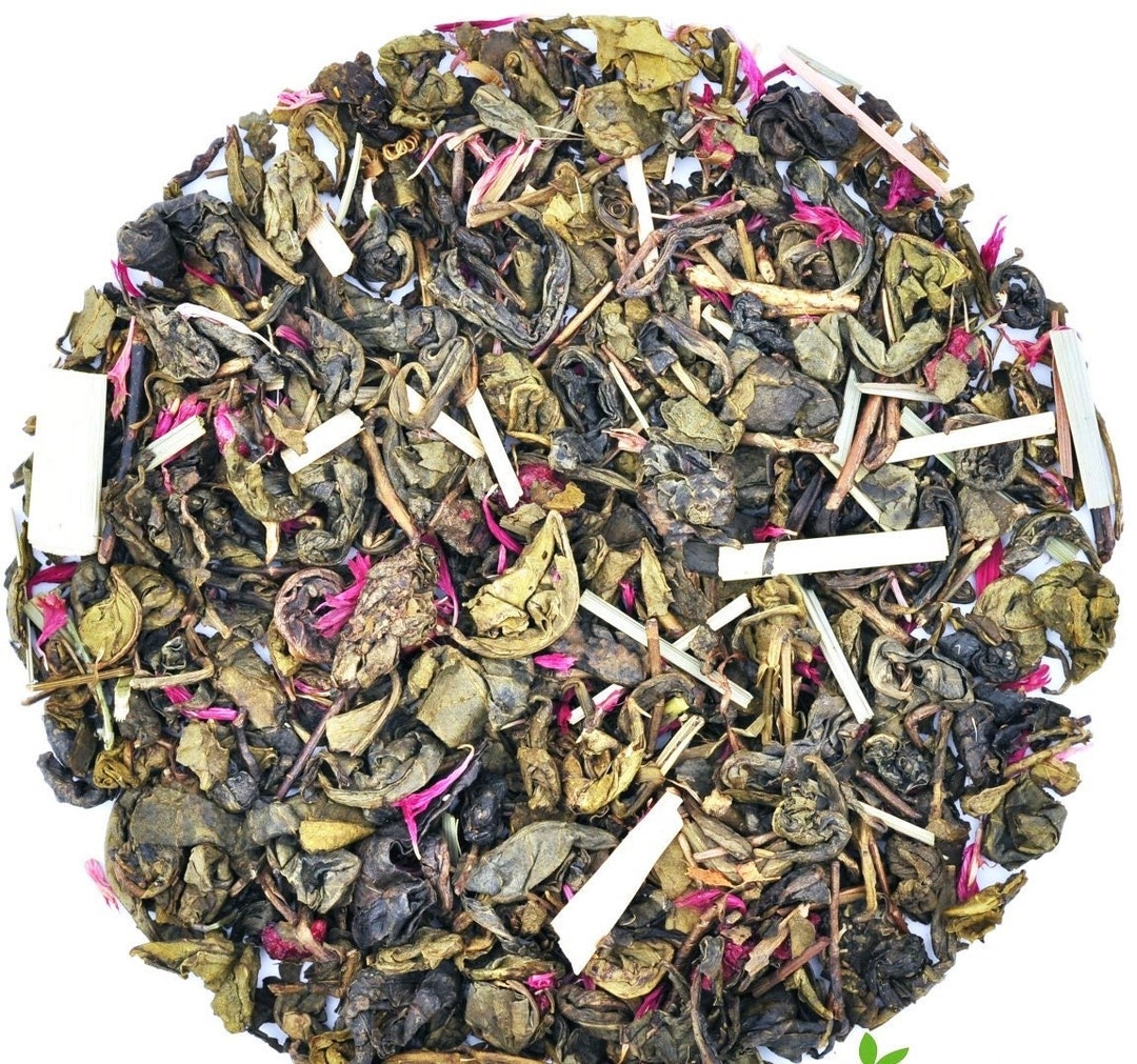 Power of Pomegranate Green Tea / Fruit Tea 50g / 1.76 Oz Gunpowder ...