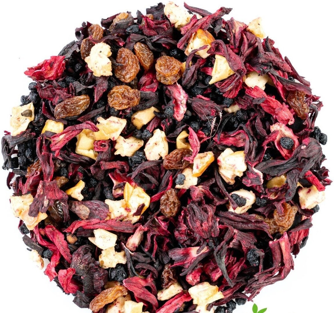 Rum Cream Fruit Tea 50g / 1.76 Oz Hibiscus, Elderberry Fruit, Raisins ...