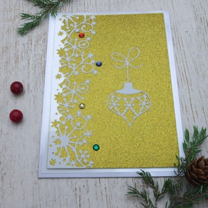 Christmas Ornament Cards, Winter Holiday Cards, Ornament Cards ...