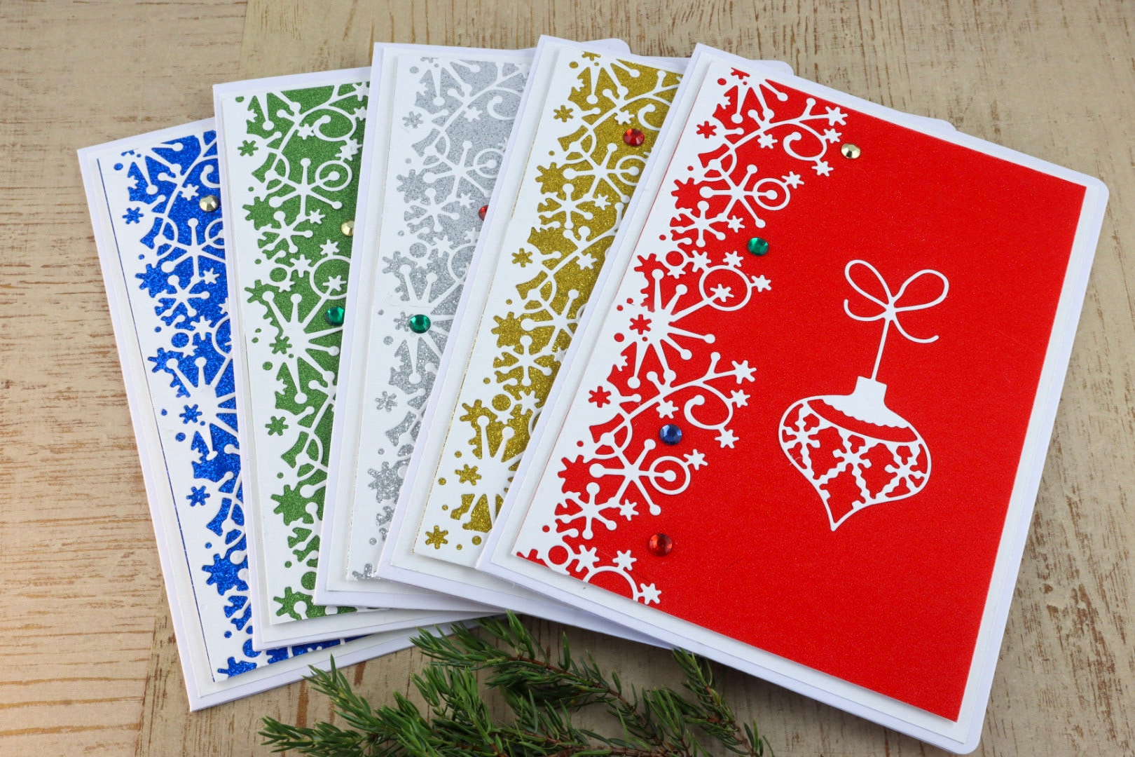 Christmas Ornament Cards, Winter Holiday Cards, Ornament Cards ...