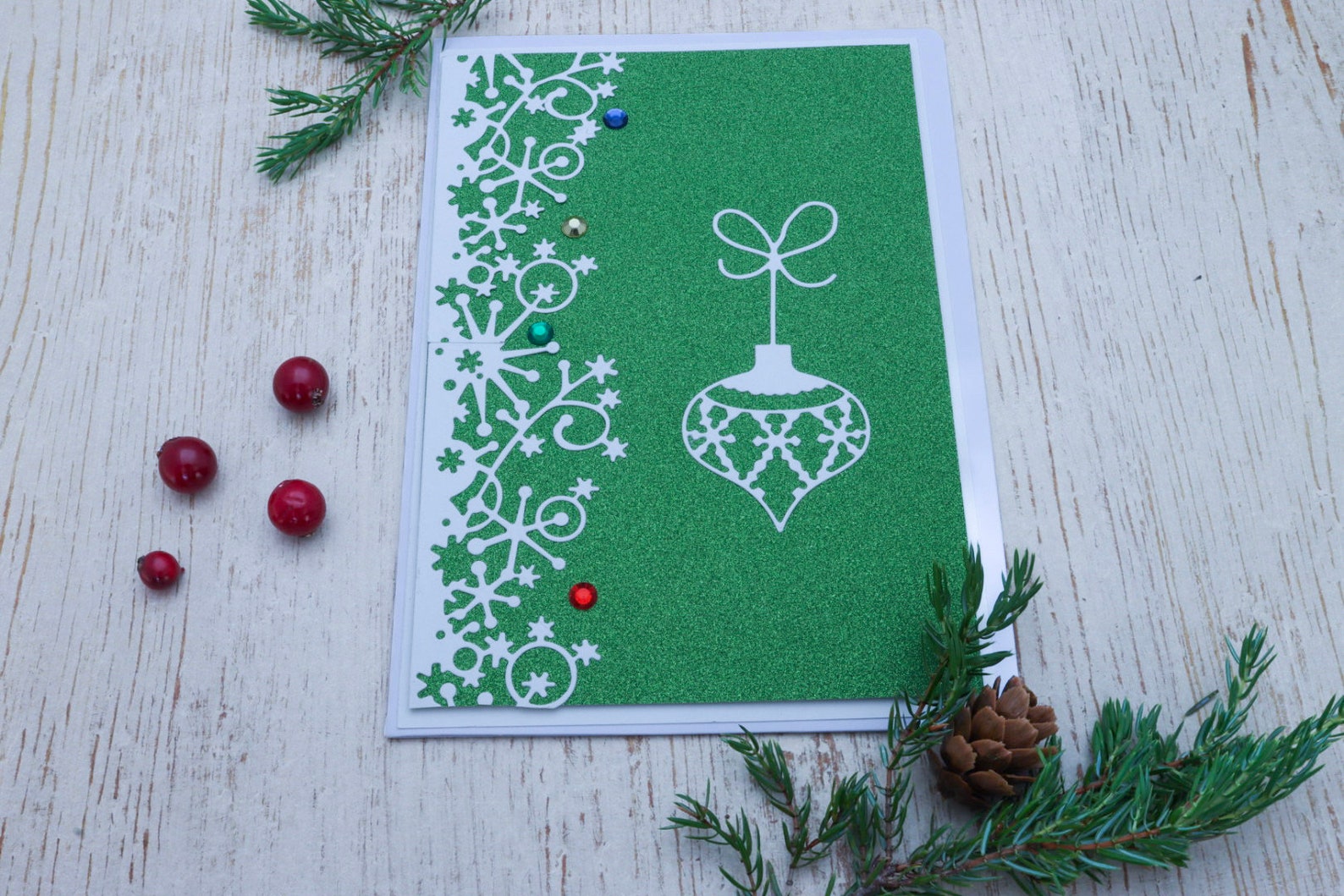 Christmas Ornament Cards, Winter Holiday Cards, Ornament Cards ...