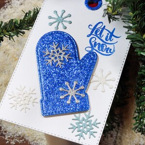 Set of 8 Mitten 3-D Christmas Tags, Christmas Tags, Mitten Gift Tags ...