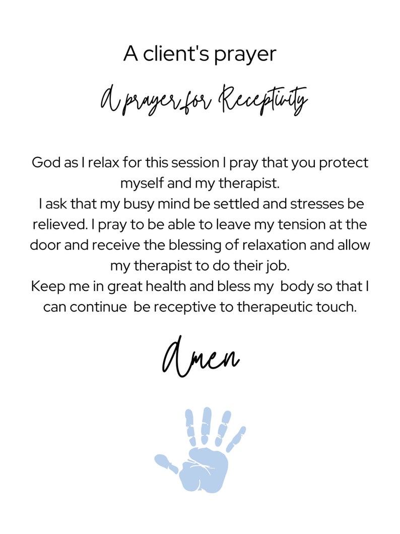Massage Therapist Prayer - Etsy