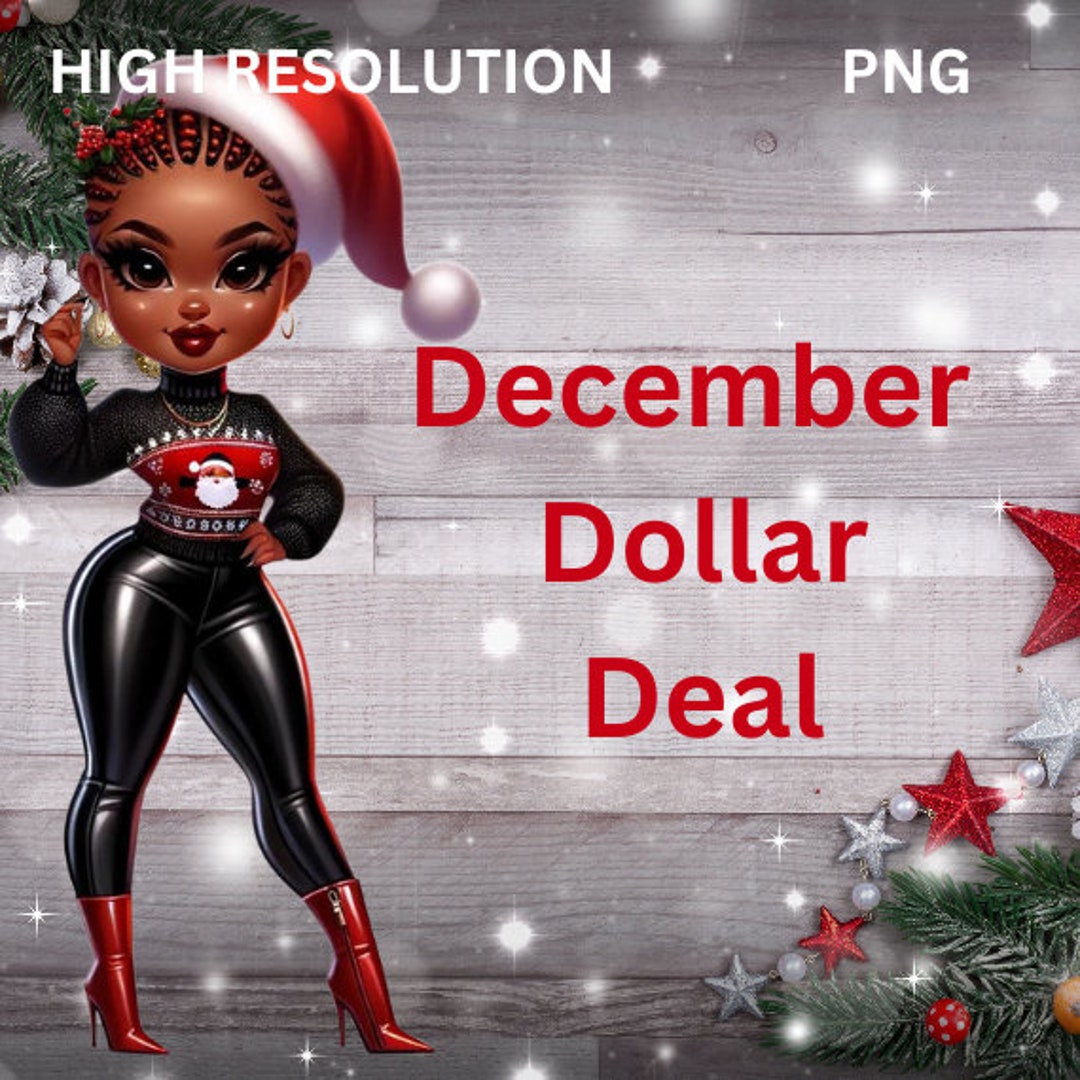 December Dollar Deal| High Res Clip Art| African American| Digital Art ...