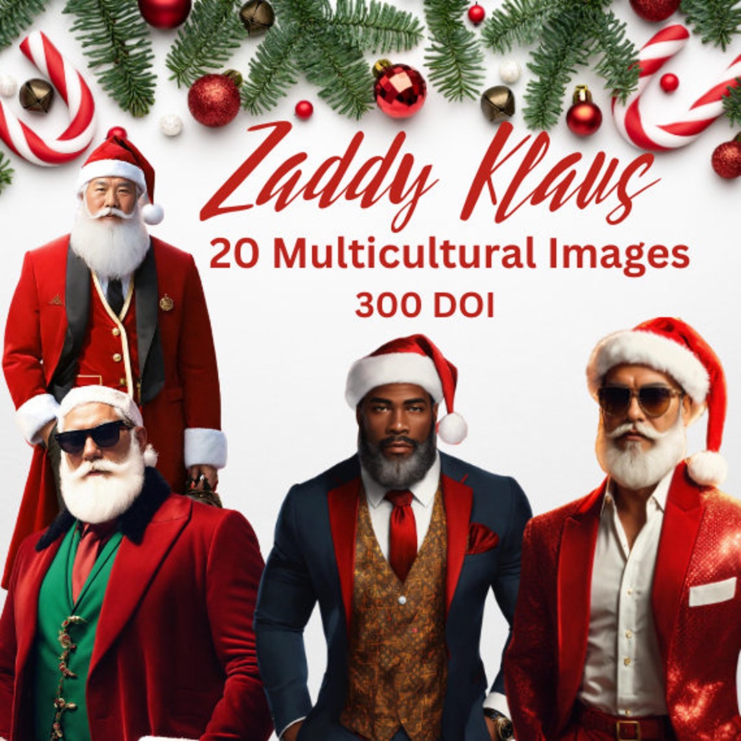 Zaddy Klaus Exclusive Collection - 20 Multicultural Santa Claus Images ...