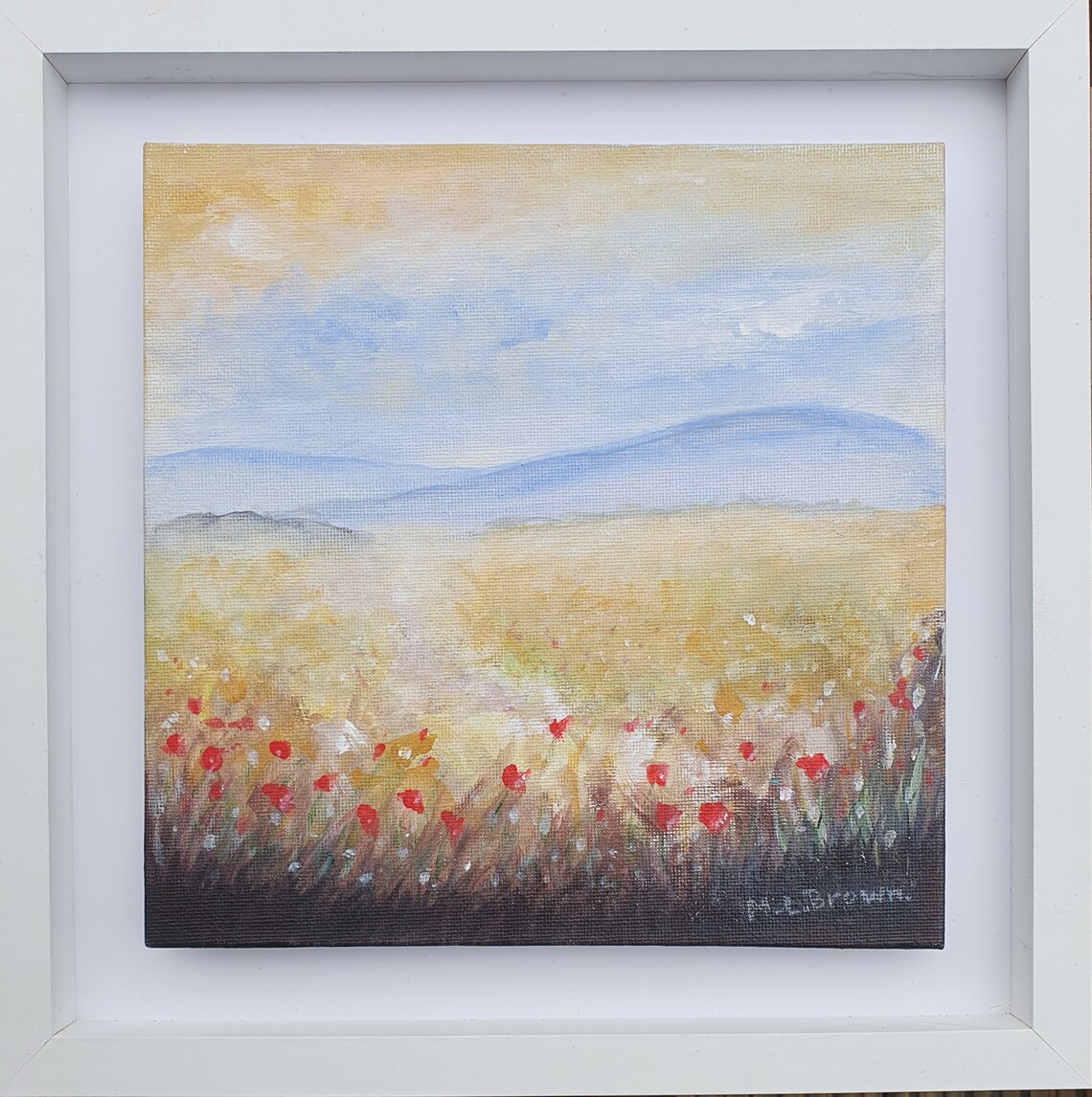 Original Poppy Field Painting, Original Summer Landscape Art, Poppies ...
