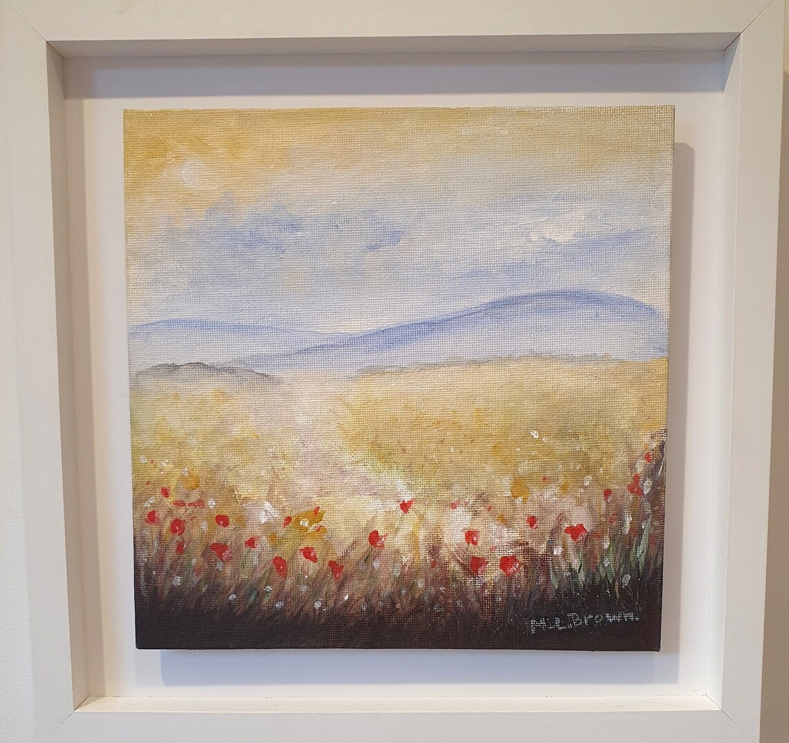 Original Poppy Field Painting, Original Summer Landscape Art, Poppies ...