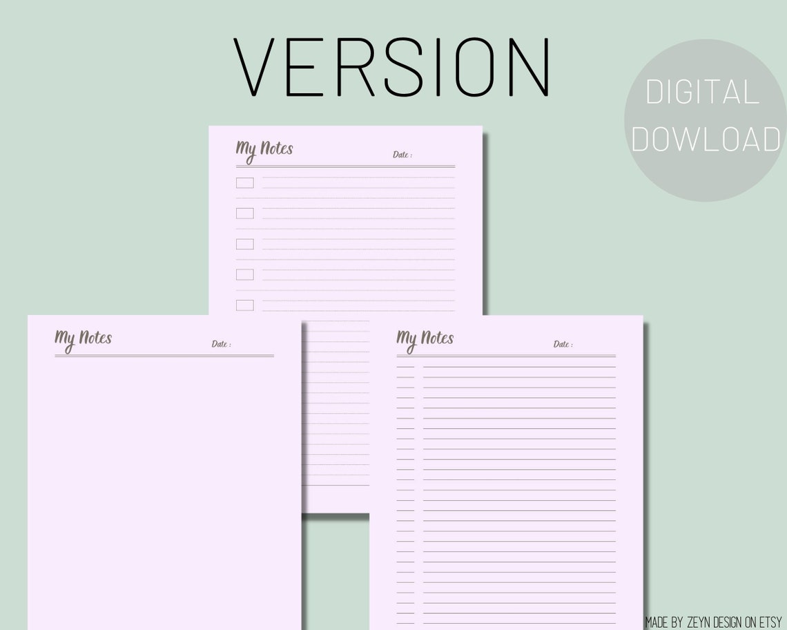 Printable Lined Page Lined Sheets Printable Notes Printable Writing ...