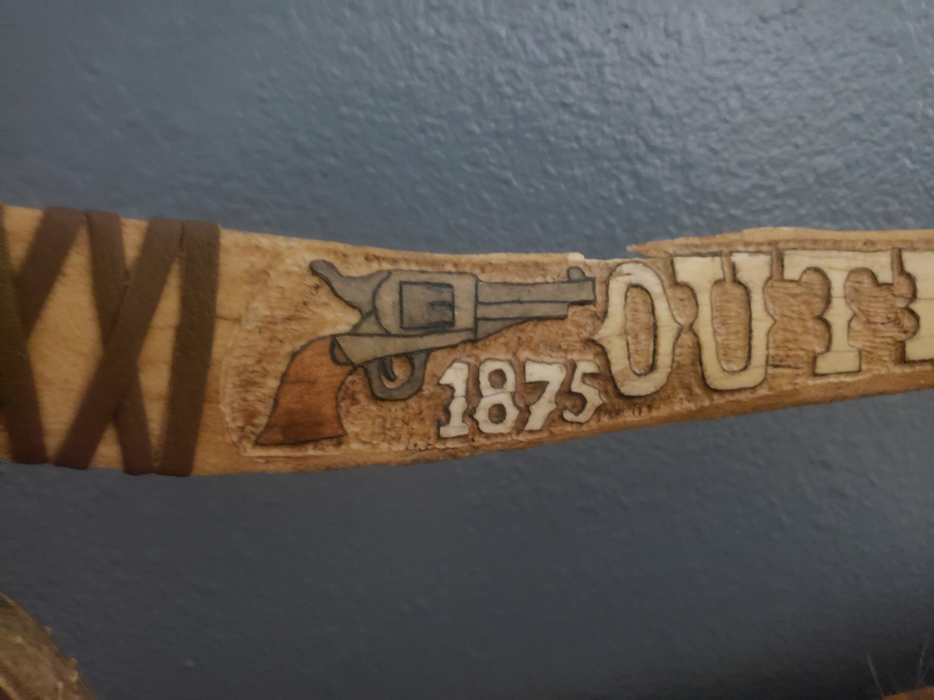 Hand Carved Rib Bone Mounted on Real Mule Deer Antler - Etsy