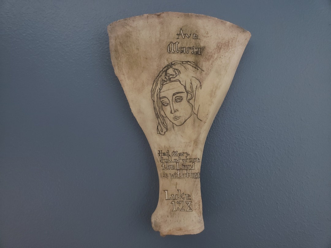 Ava Maria Carved in Bone - Etsy