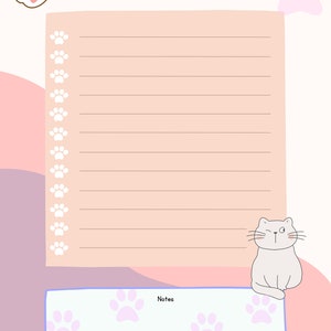Kitty Inspired Printable Daily Planner, Fillable Daily to Do List ...