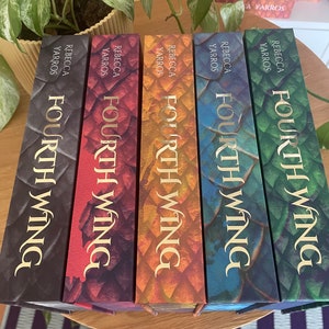 FOURTH WING Custom Made Set of 5 Variant Hardcovers rebind With Edge ...