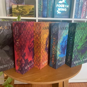 FOURTH WING Custom Made Set of 5 Variant Hardcovers rebind With Edge ...