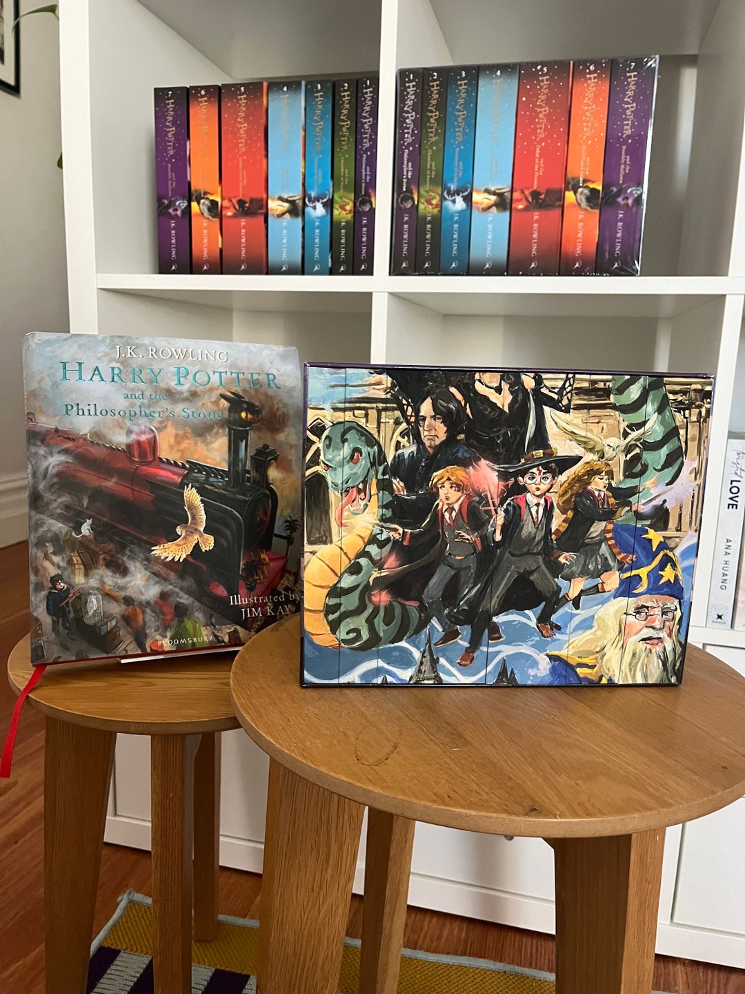 Harry Potter Box Set With Custom Spray Edges With Characters - Etsy