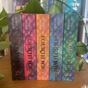 FOURTH WING Custom Made Set of 5 Variant Hardcovers rebind With Edge ...