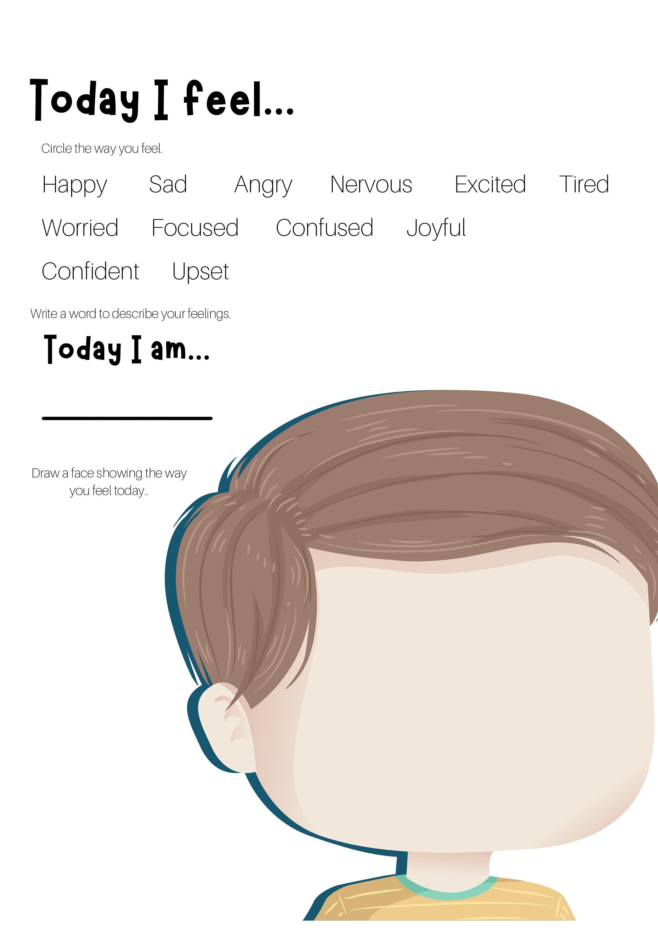 Children's Mental Health Worksheet - Etsy