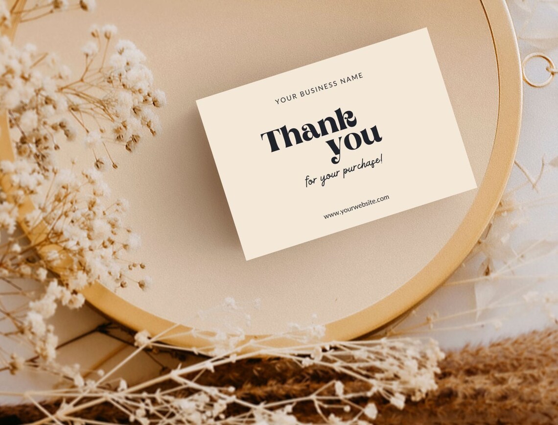 Luxury Business CARD, THANK YOU Client, Thank You Card Canva, Editable ...