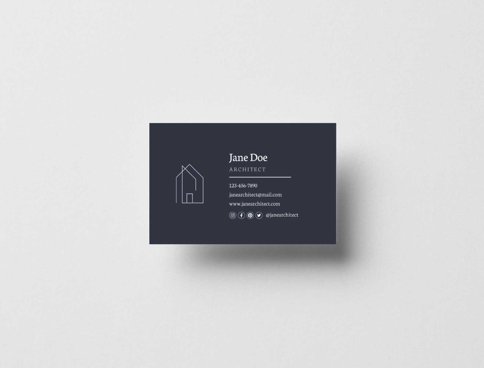 Minimalistic Business Card Design, Editable Canva Template, Printable ...