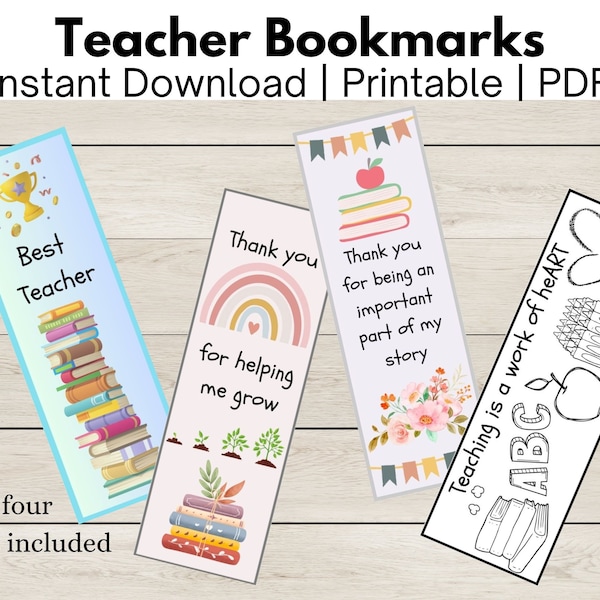 Printable Bookmarks - Etsy