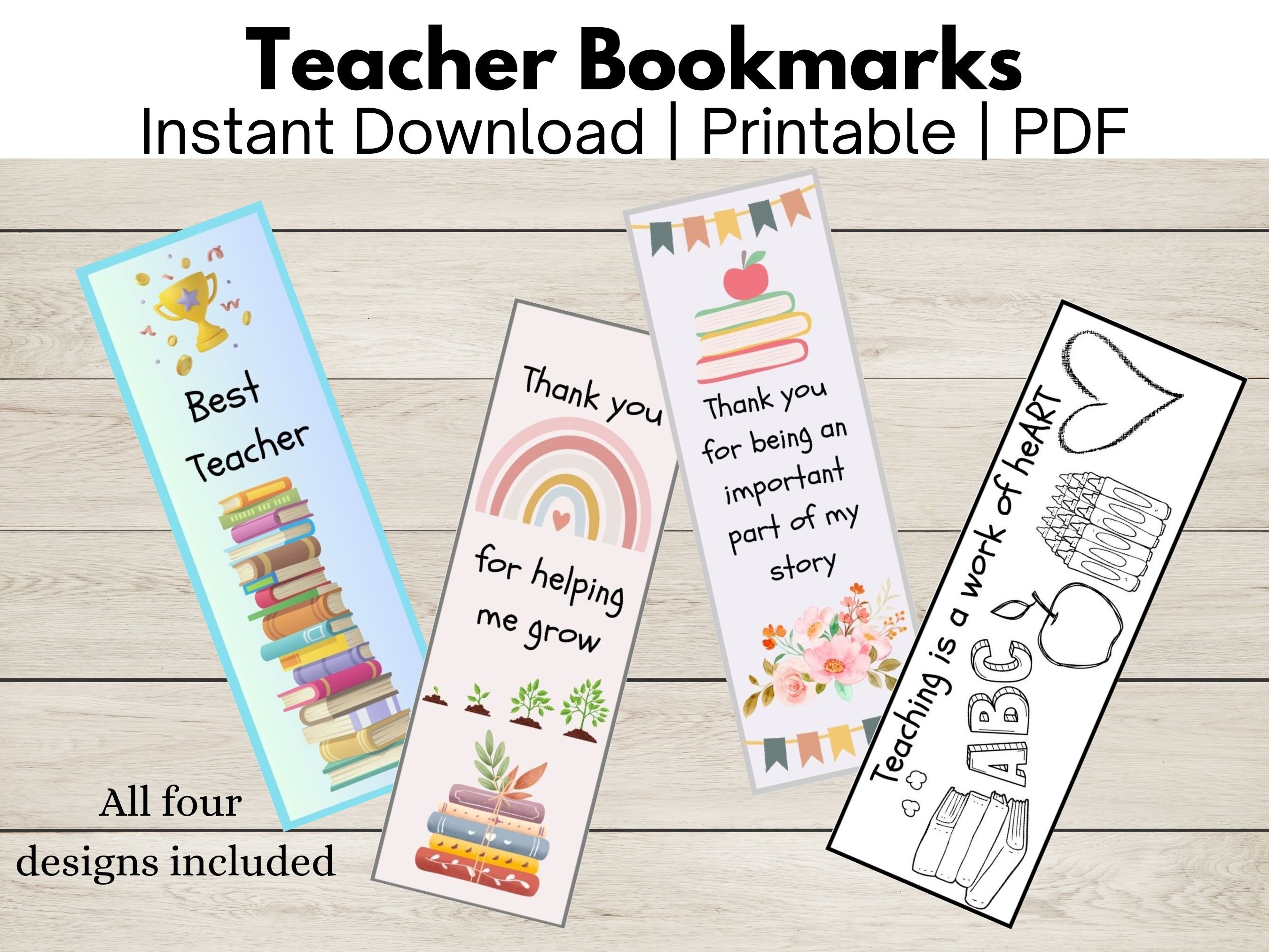 Teacher Bookmarks | Teacher Gifts | Best Teacher | Thank You | Teacher ...