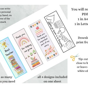 Teacher Bookmarks | Teacher Gifts | Best Teacher | Thank You | Teacher ...