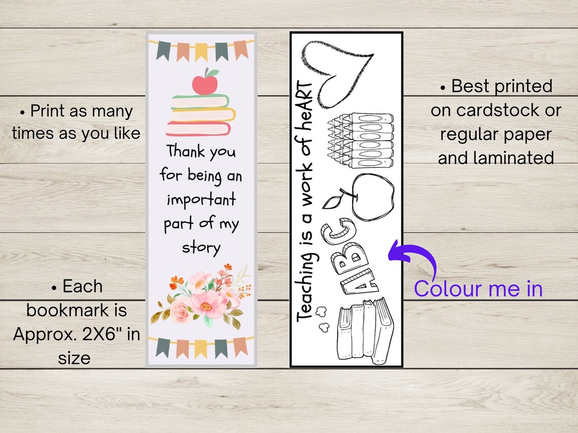 Teacher Bookmarks | Teacher Gifts | Best Teacher | Thank You | Teacher ...