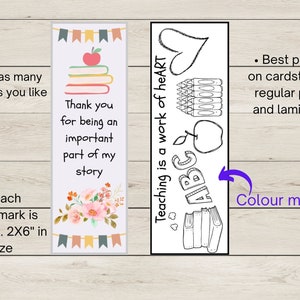 Teacher Bookmarks | Teacher Gifts | Best Teacher | Thank You | Teacher ...