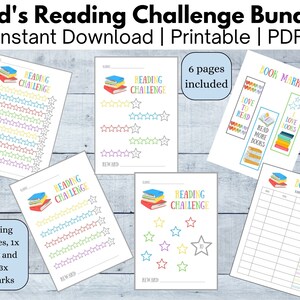 Kids Reading Challenge | Reading Tracker | Book Tracker | Reading Chart ...