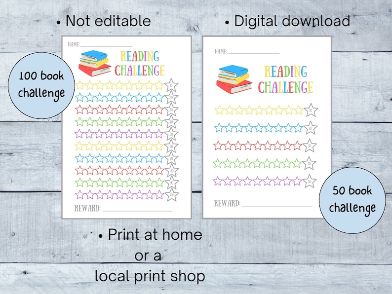 Kids Reading Challenge | Reading Tracker | Book Tracker | Reading Chart | Reward Chart | Reading ...