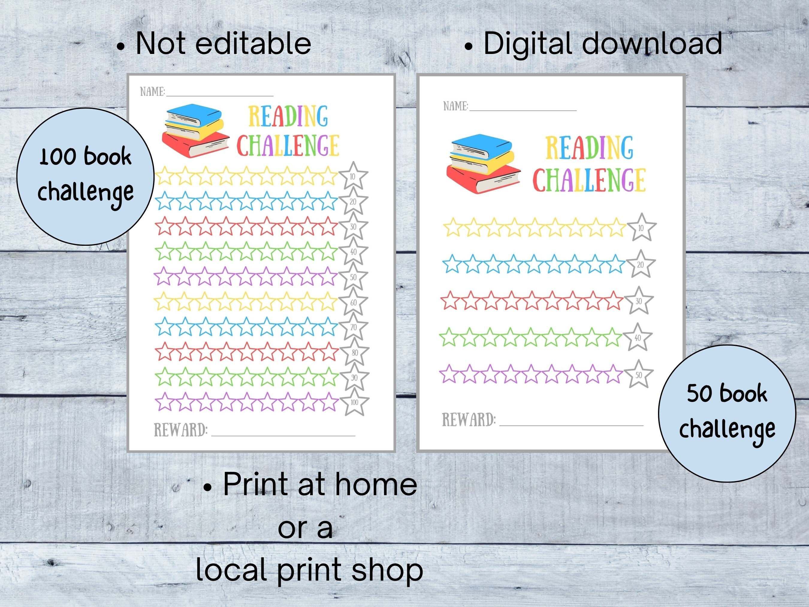 Kids Reading Challenge | Reading Tracker | Book Tracker | Reading Chart ...