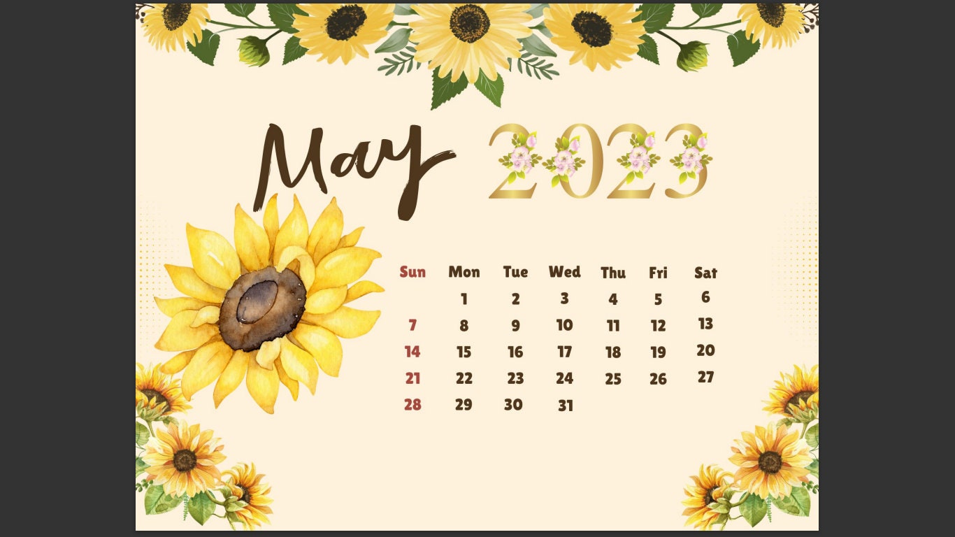 Sunflower Calendar - Etsy