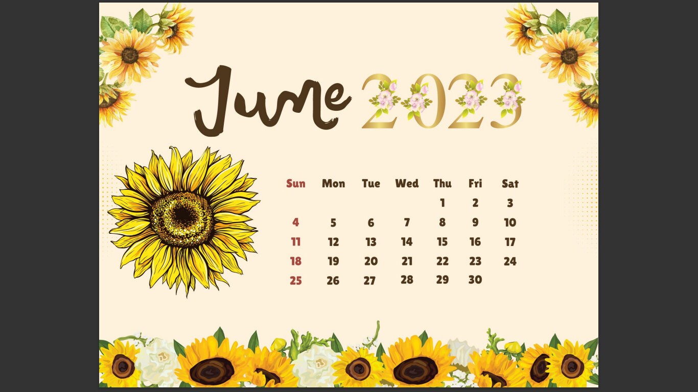 Sunflower Calendar - Etsy