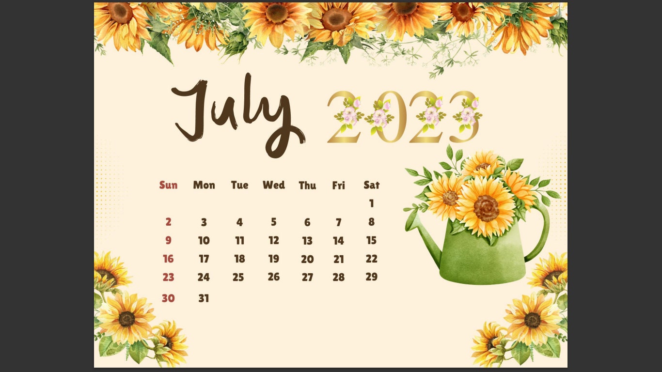 Sunflower Calendar - Etsy
