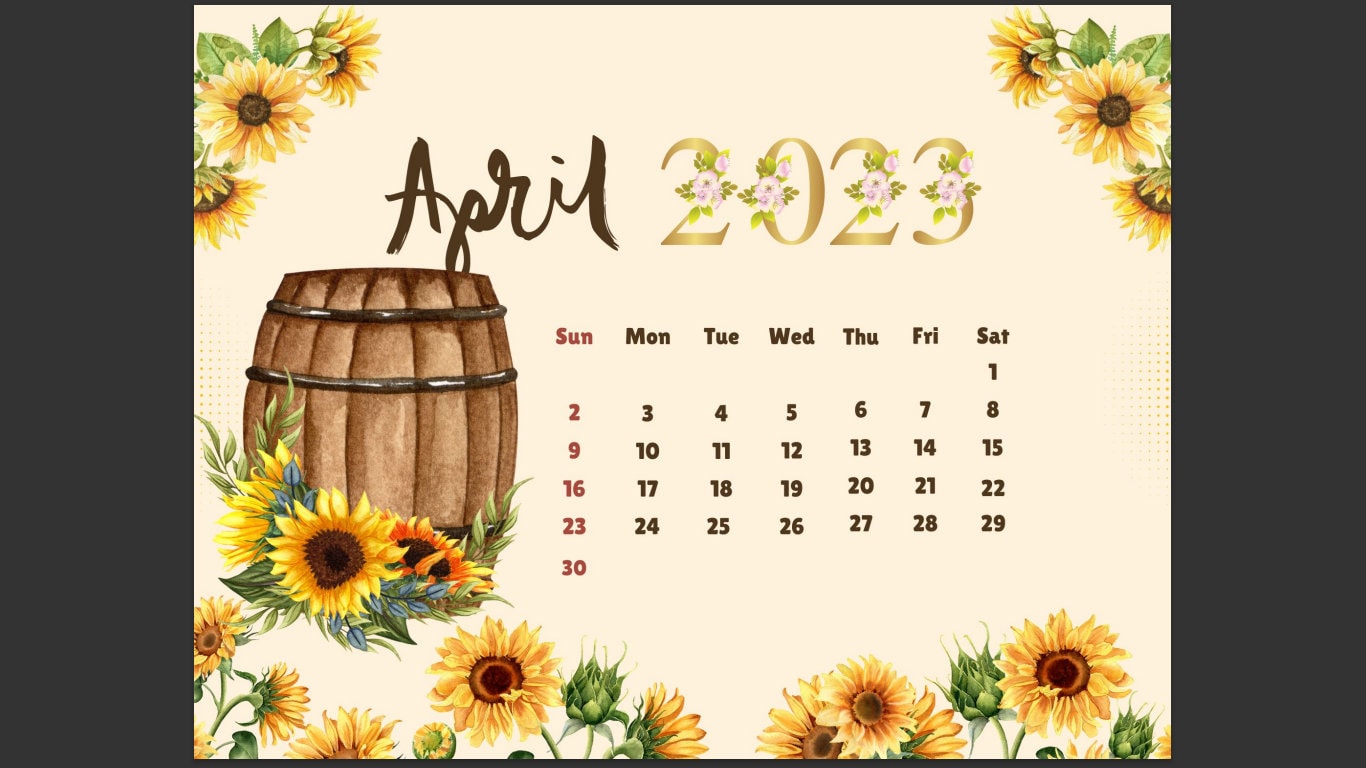 Sunflower Calendar - Etsy