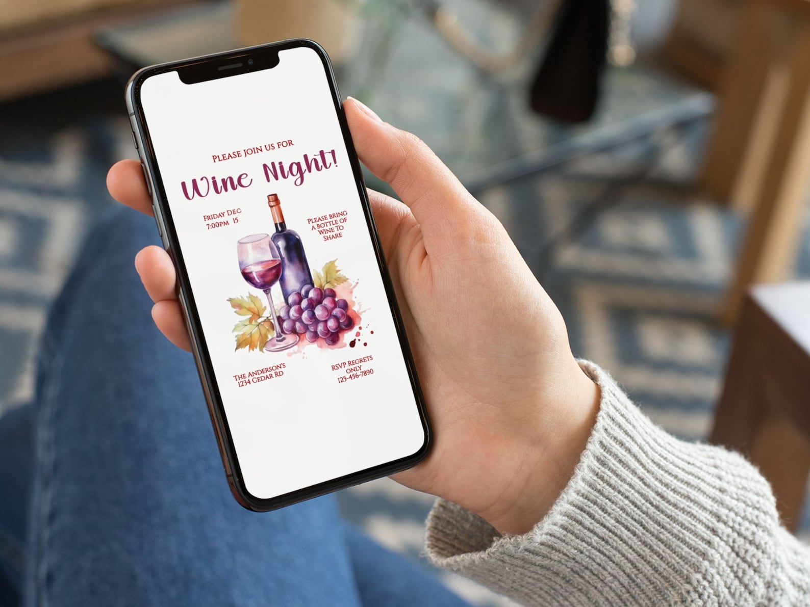 Ladies Night Invite Editable Wine Night Invitation Hens Night Invite ...