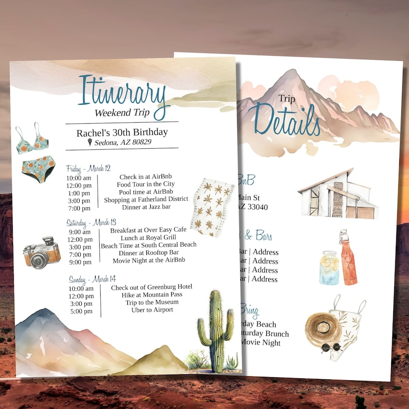 Birthday Schedule Desert - Etsy UK