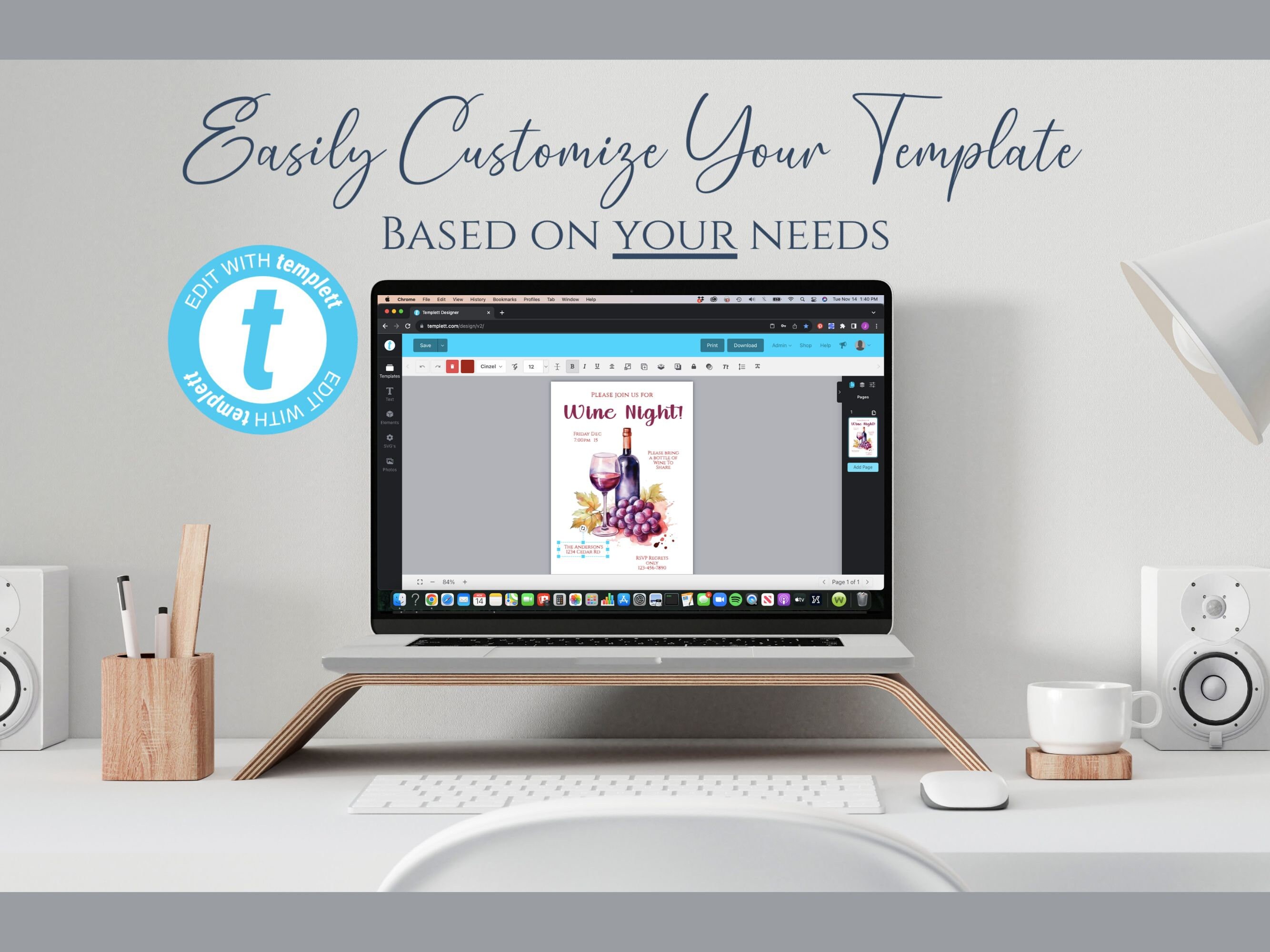 Ladies Night Invite Editable Wine Night Invitation Hens Night Invite ...