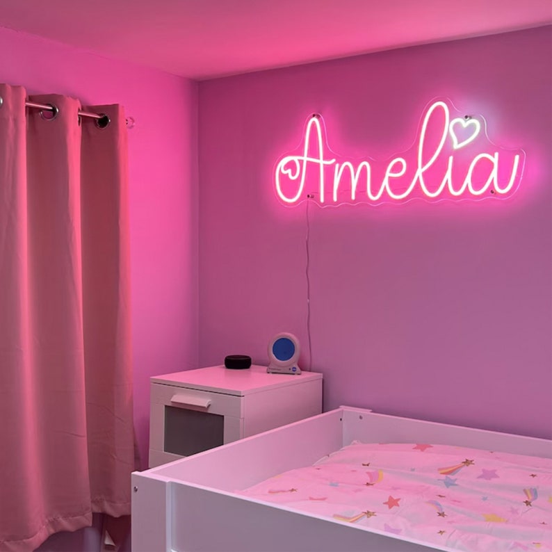 Personalized Custom Neon Sign for Kids Bedroom, Name Neon Sign, Wall ...