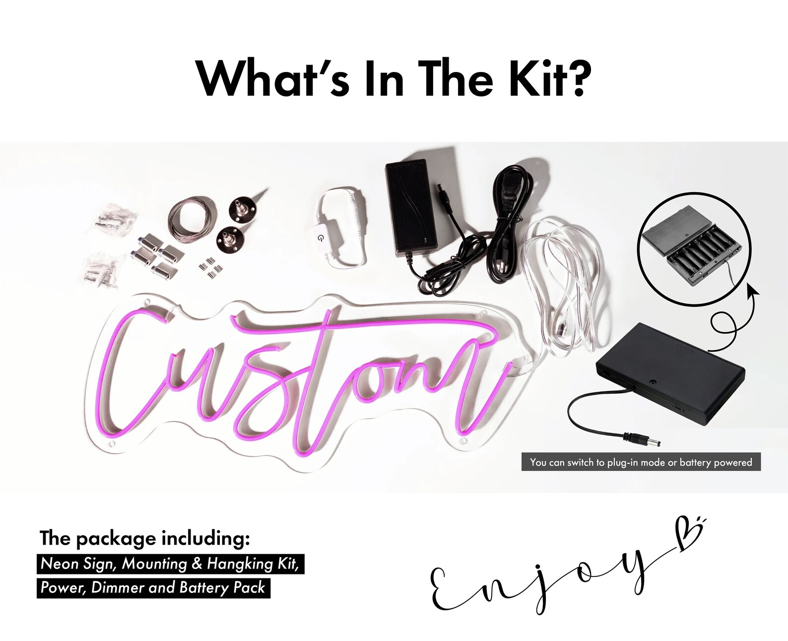 Neon Sign Custom Name, Custom Neon Sign Battery Operated, Neon Sign ...