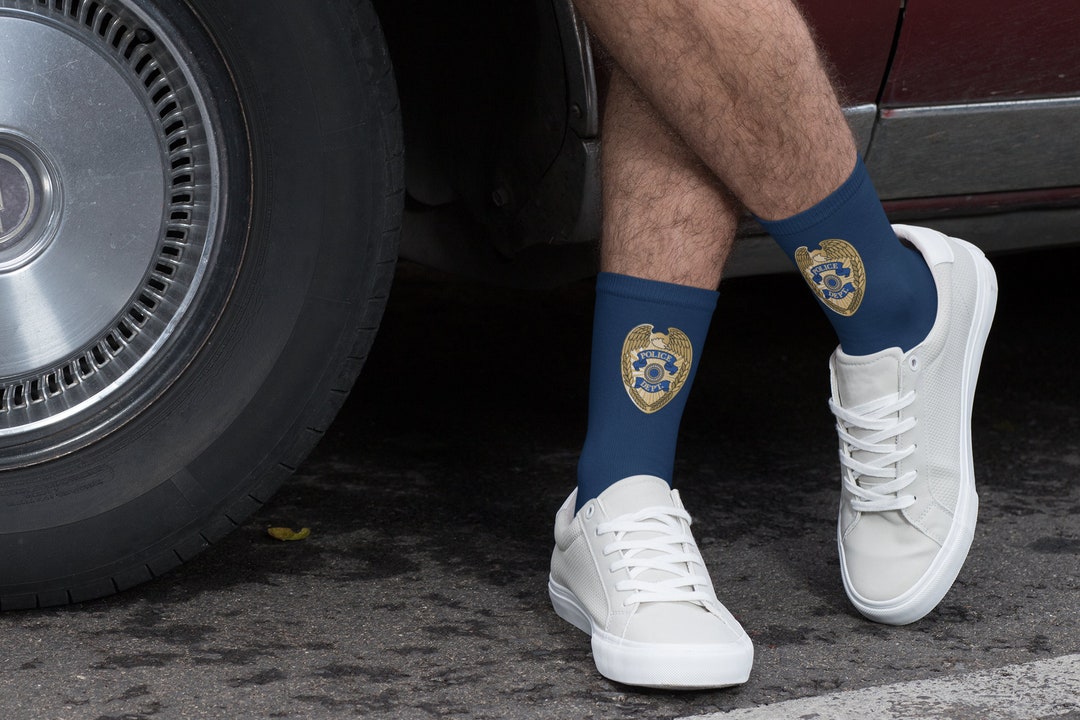 Police Department Badge Socks Academy Graduation Policeman Gift Fathers ...