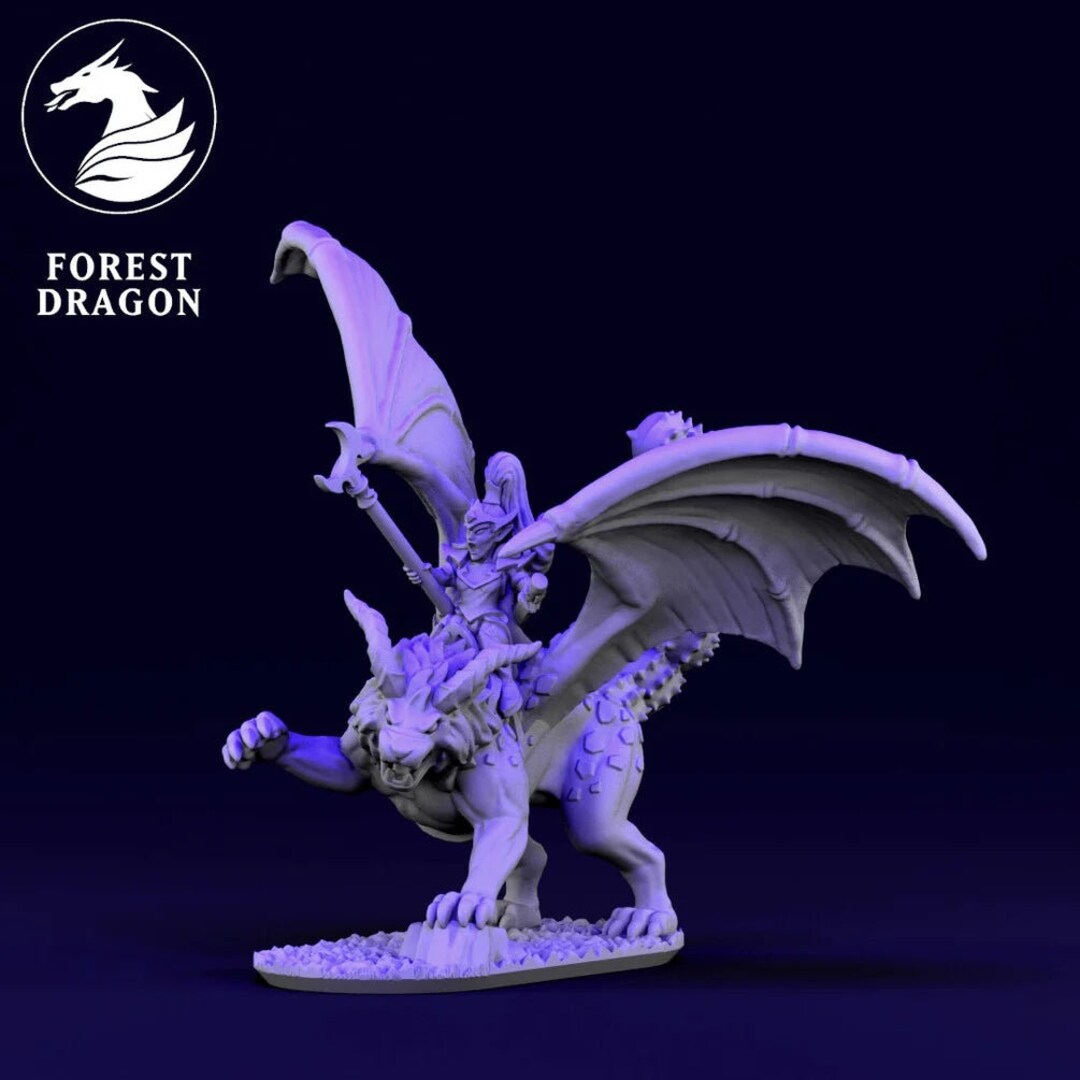 Dire Elf Manticore Mage 10mm Fantasy Wargaming Forest - Etsy Australia