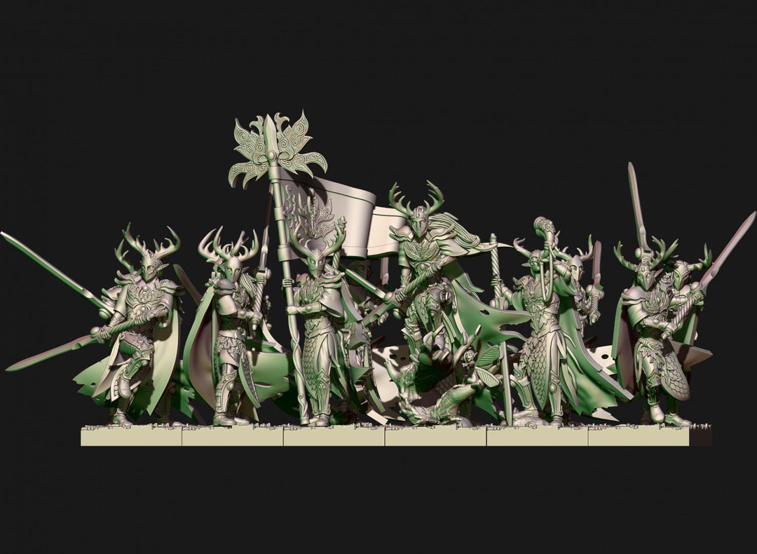 Wood Elves Forest Rangers Grimdark Fantasy Miniatures - Etsy