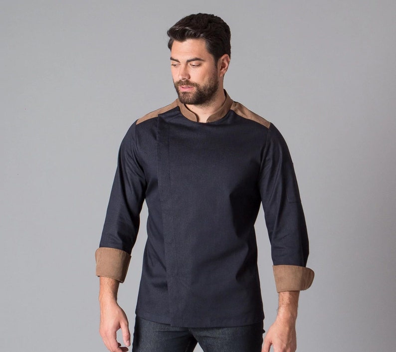 Unisex Chef Jacket / Coat With Embroidery Ideal Uniform for Baristas ...