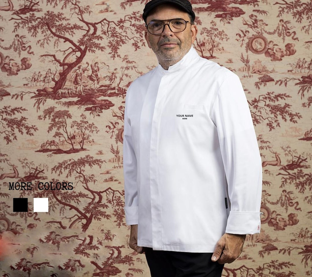 Unisex Chef Jacket / Coat With Embroidery - Ideal for Baristas, Chefs ...