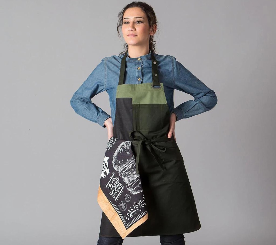 Barista and Bartender Apron - Custom Embroidered Linen and Canvas ...