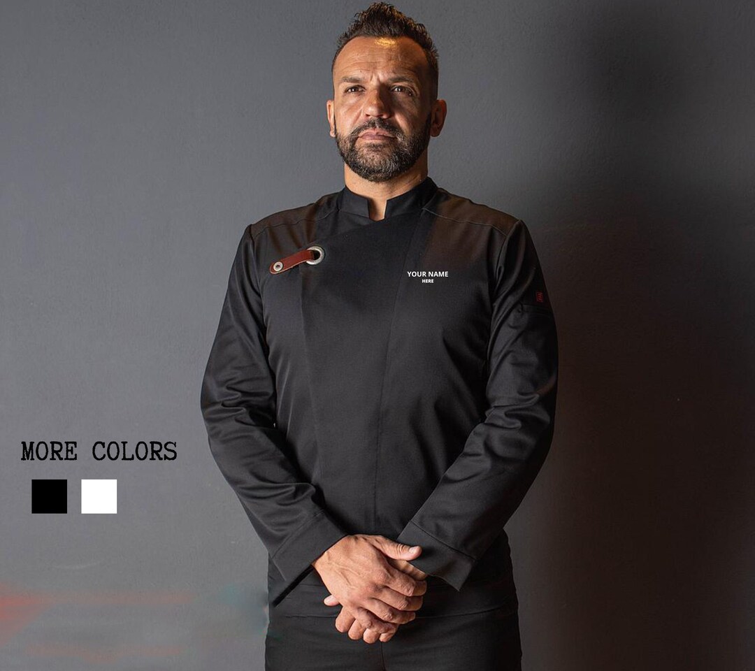 Unisex Chef Jacket / Coat With Embroidery - Ideal for Baristas, Chefs ...