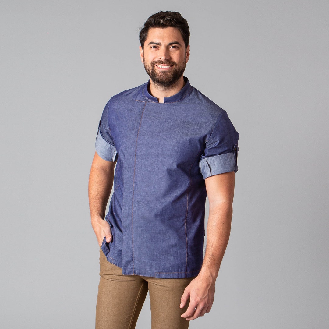 Denim Chef Jacket / Coat - Ideal Uniform for Baristas and Cooks ...