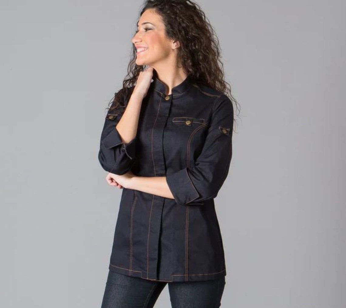 Woman Chef Jacket / Coat - Long-sleeved Jacket for Baristas, Chefs, and ...