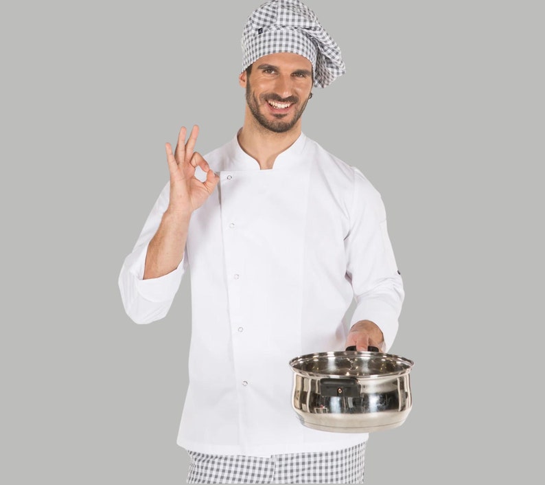 Unisex Chef Jacket / Coat With Embroidery Ideal for Baristas, Chefs ...