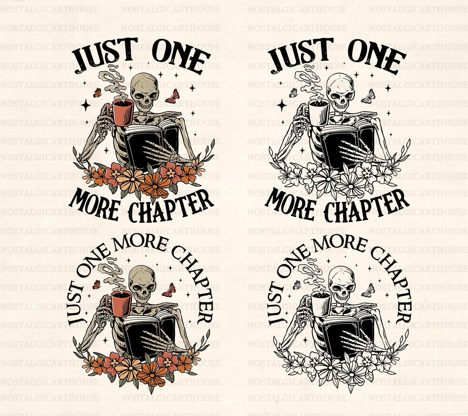 One More Chapter Svg, Skeleton Reading a Book, Funny Skeleton, Skeleton ...